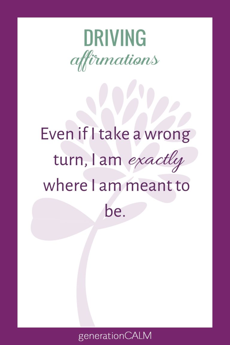 Using Driving Affirmations for Driving Anxiety - Generation Calm